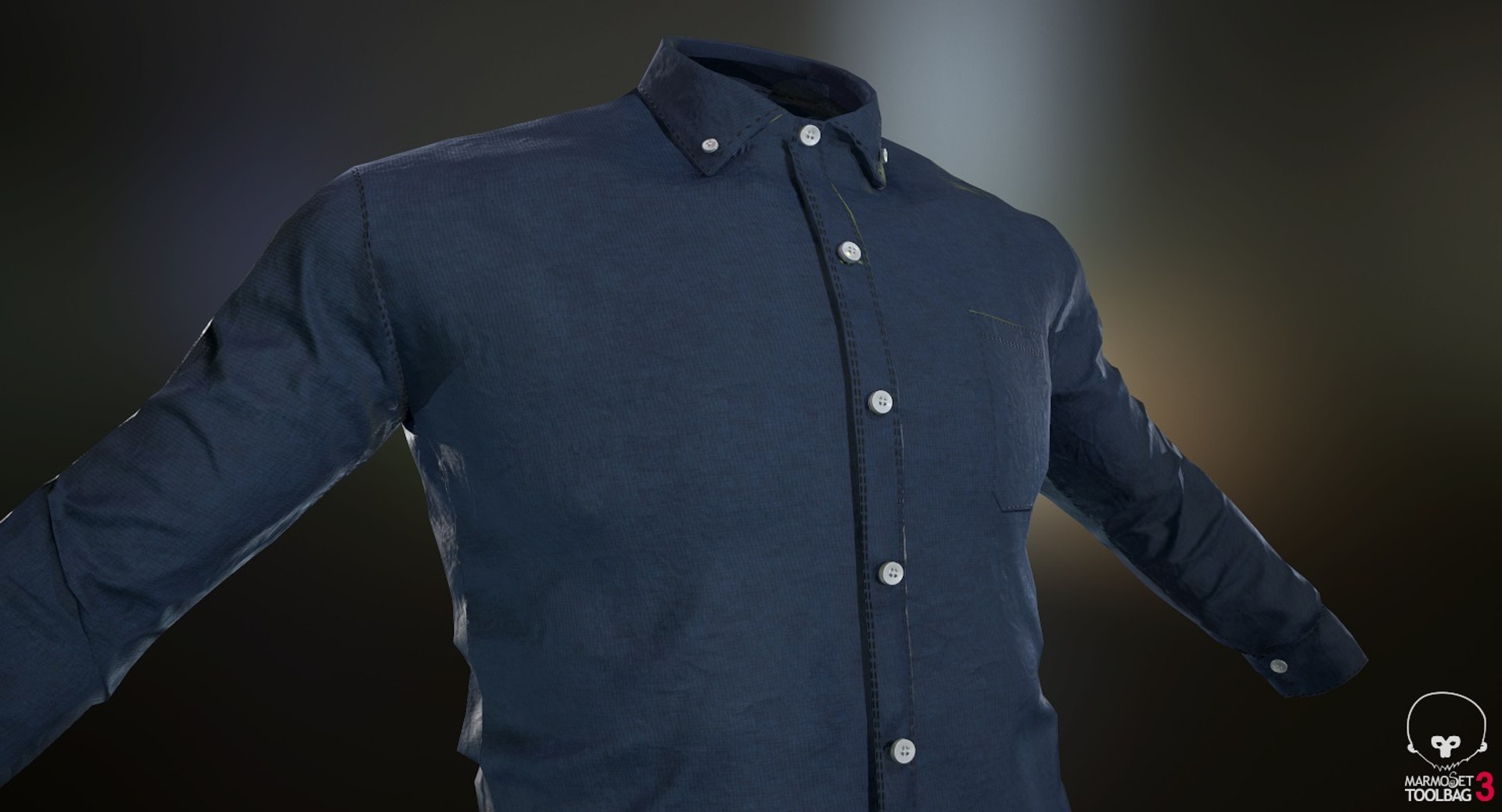 3D blue shirt - TurboSquid 1171718