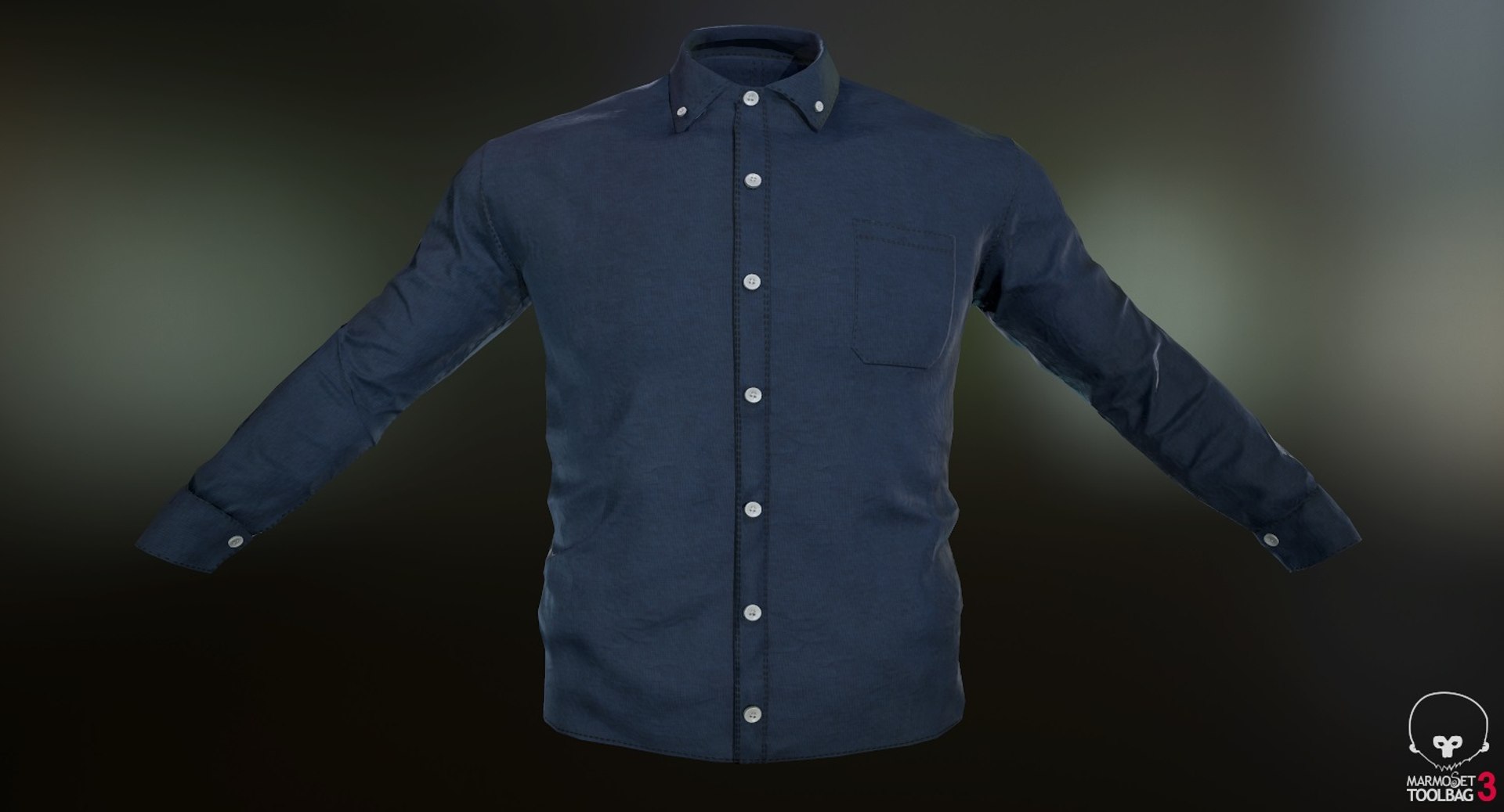 3D blue shirt - TurboSquid 1171718