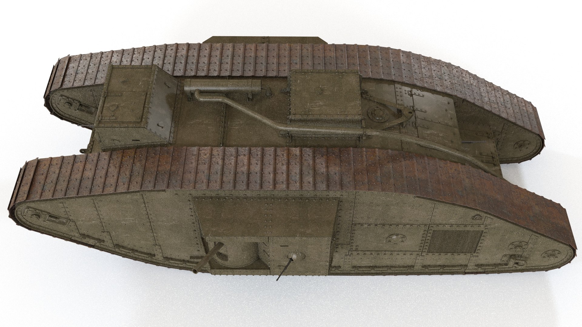 TANK MARK5 Rigged Model - TurboSquid 2174231