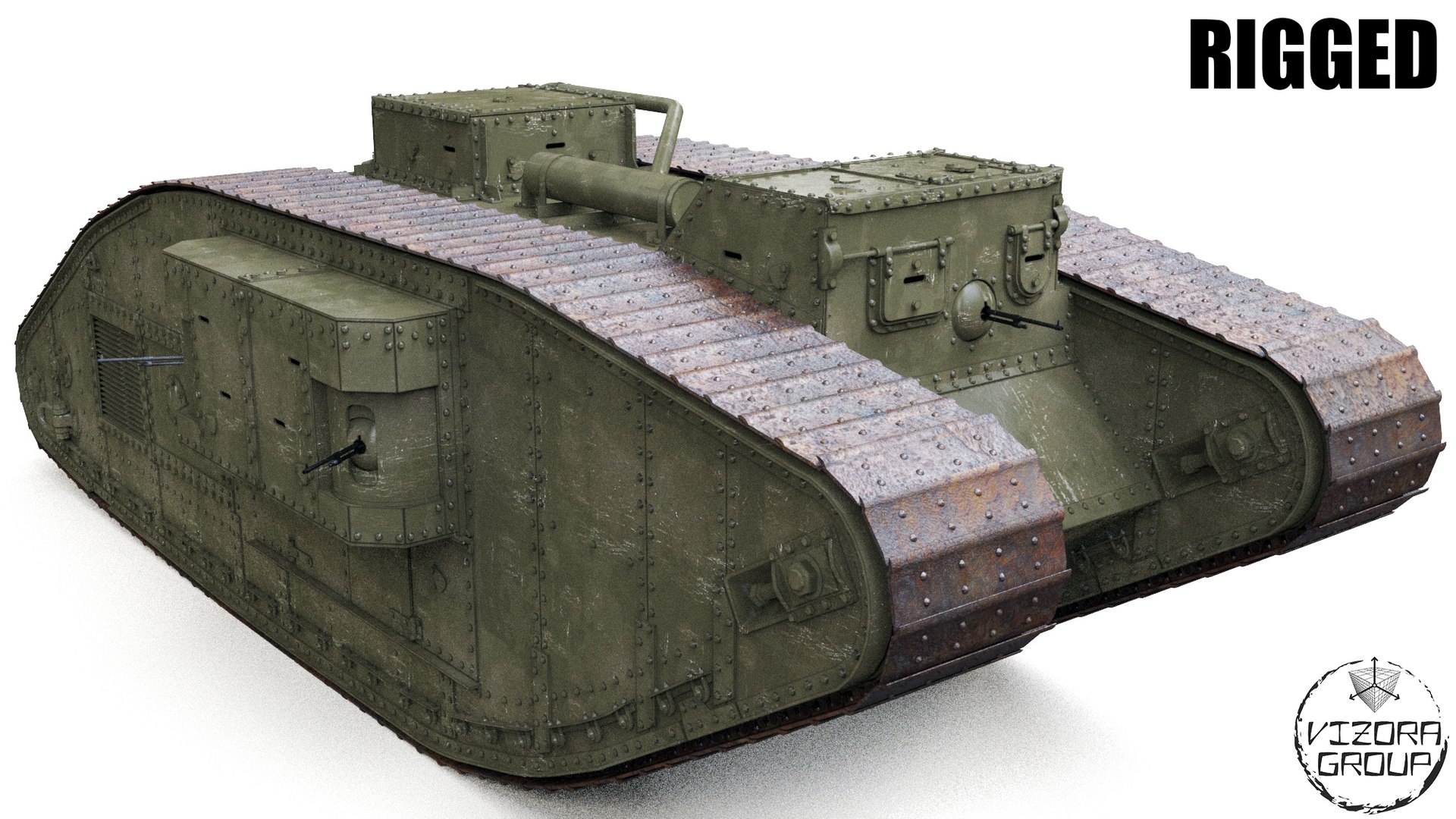 TANK MARK5 rigged model - TurboSquid 2174231