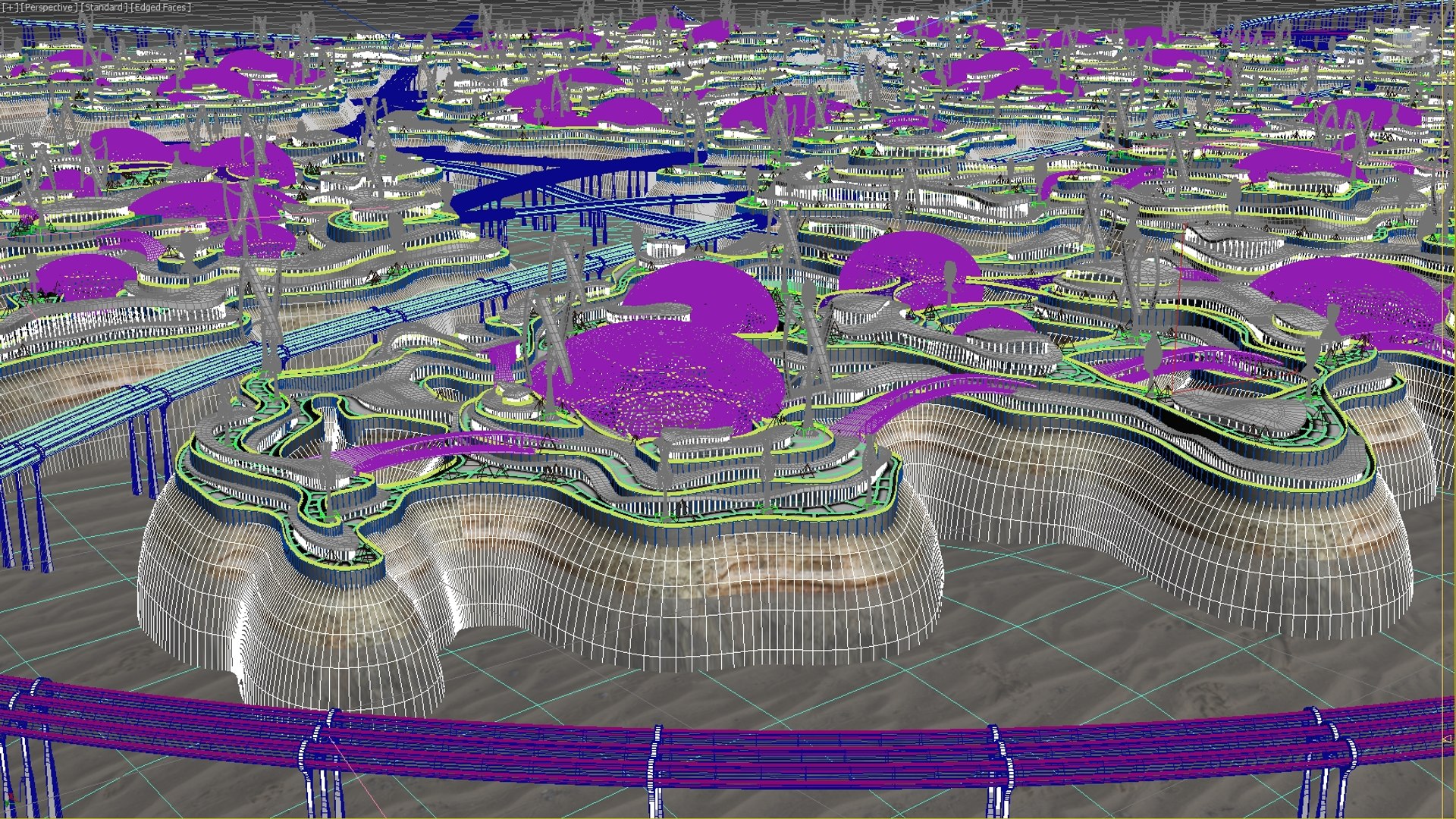 3D Metropolis Bionic Eco Energy Model - TurboSquid 1579135