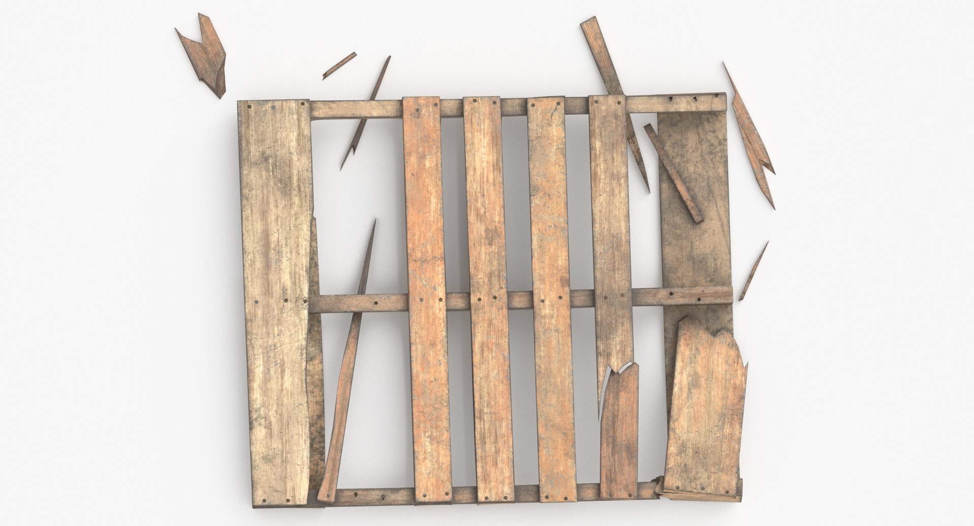 3D Wooden Pallet Damaged model - TurboSquid 1869074