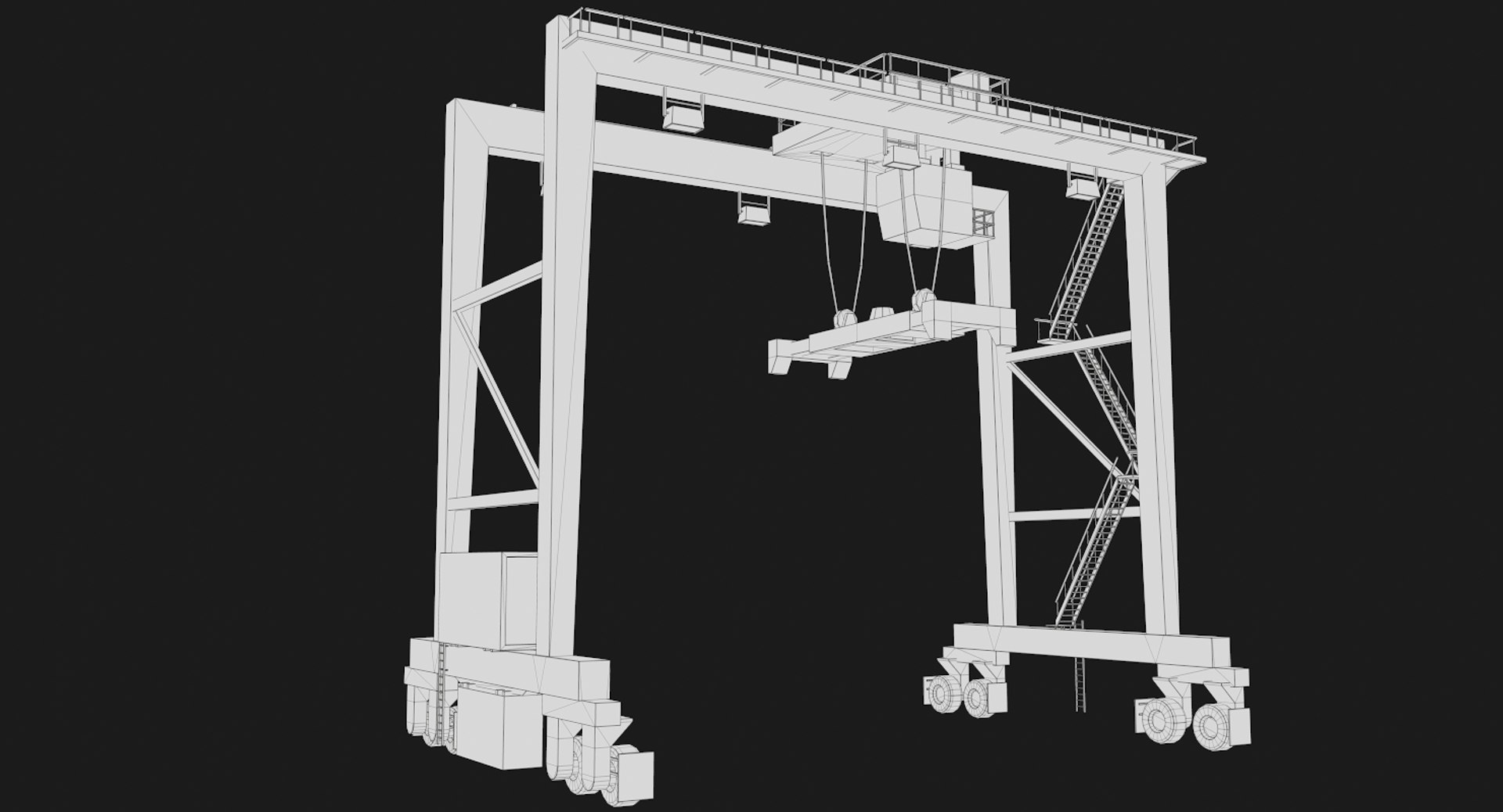 Rtg Gantry Crane Model - TurboSquid 1153562