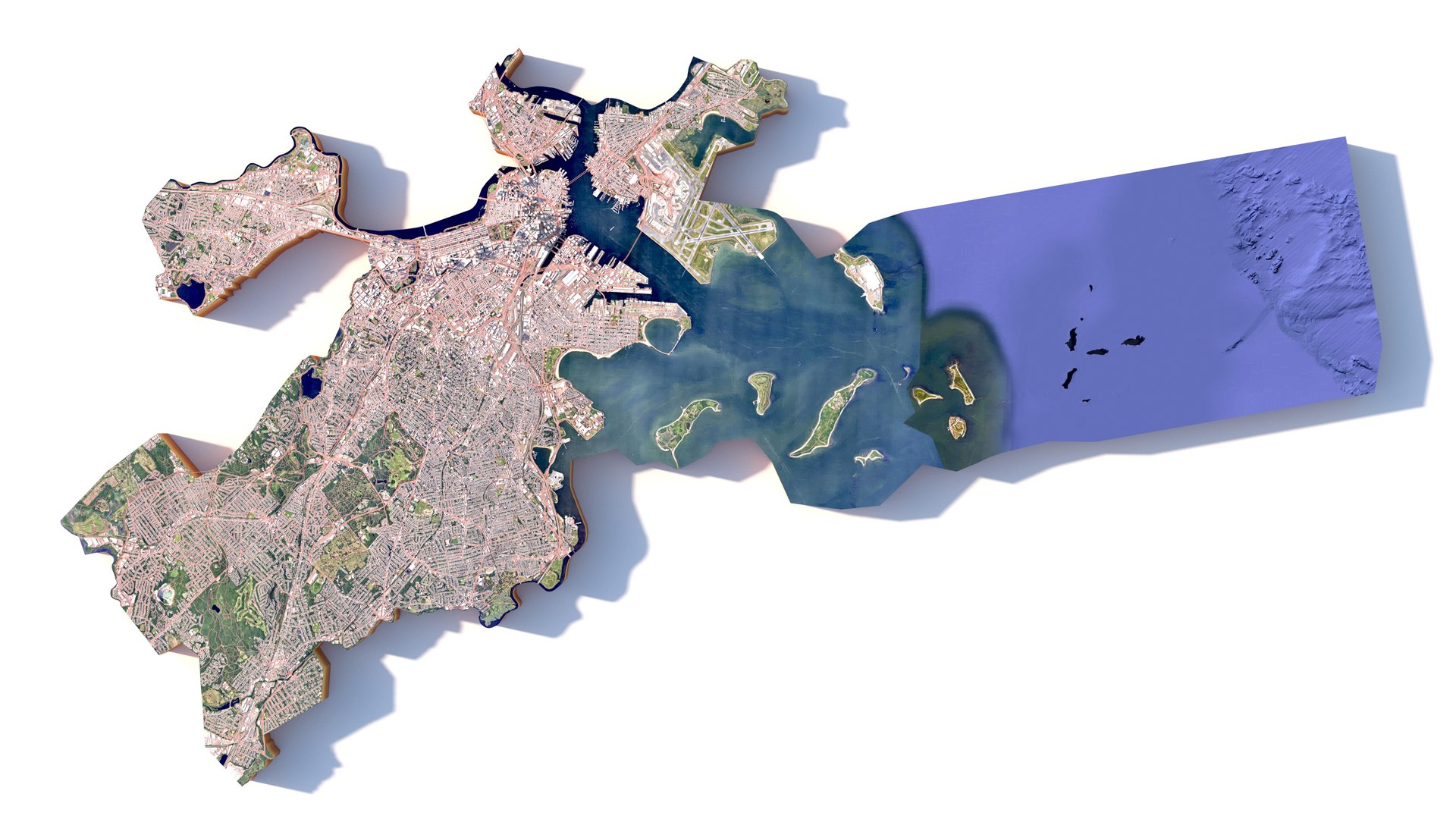 Boston Terrain City 3D Model - TurboSquid 2420384