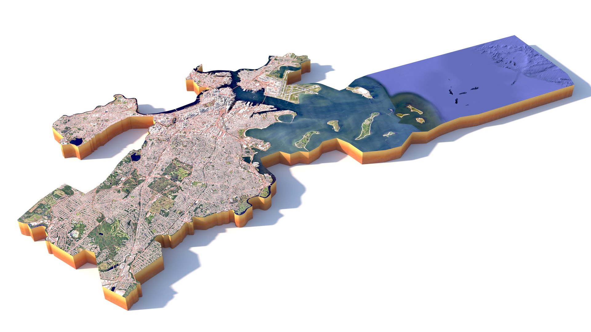 Boston Terrain City 3D Model - TurboSquid 2420384
