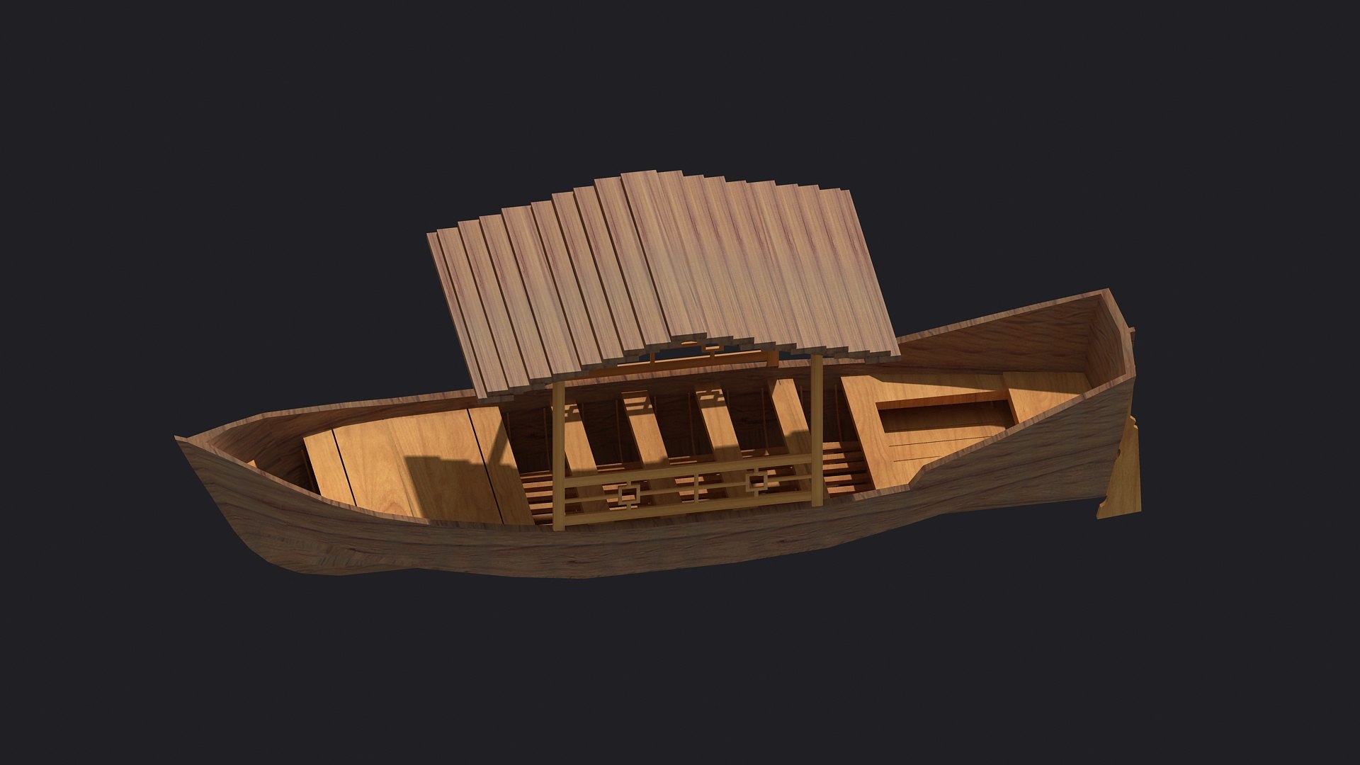 3D Wooden Boat Boat Cartoon Boat Raft Model - TurboSquid 2155575