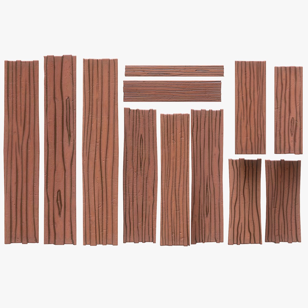 Stylized Wood Plank 3D Model - TurboSquid 2122140