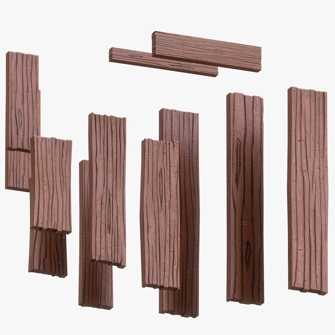 Stylized Wood Plank 3D Model - TurboSquid 2122140