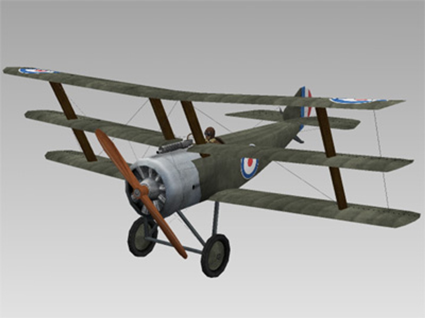 3ds World War Fighter Sopwith Triplane