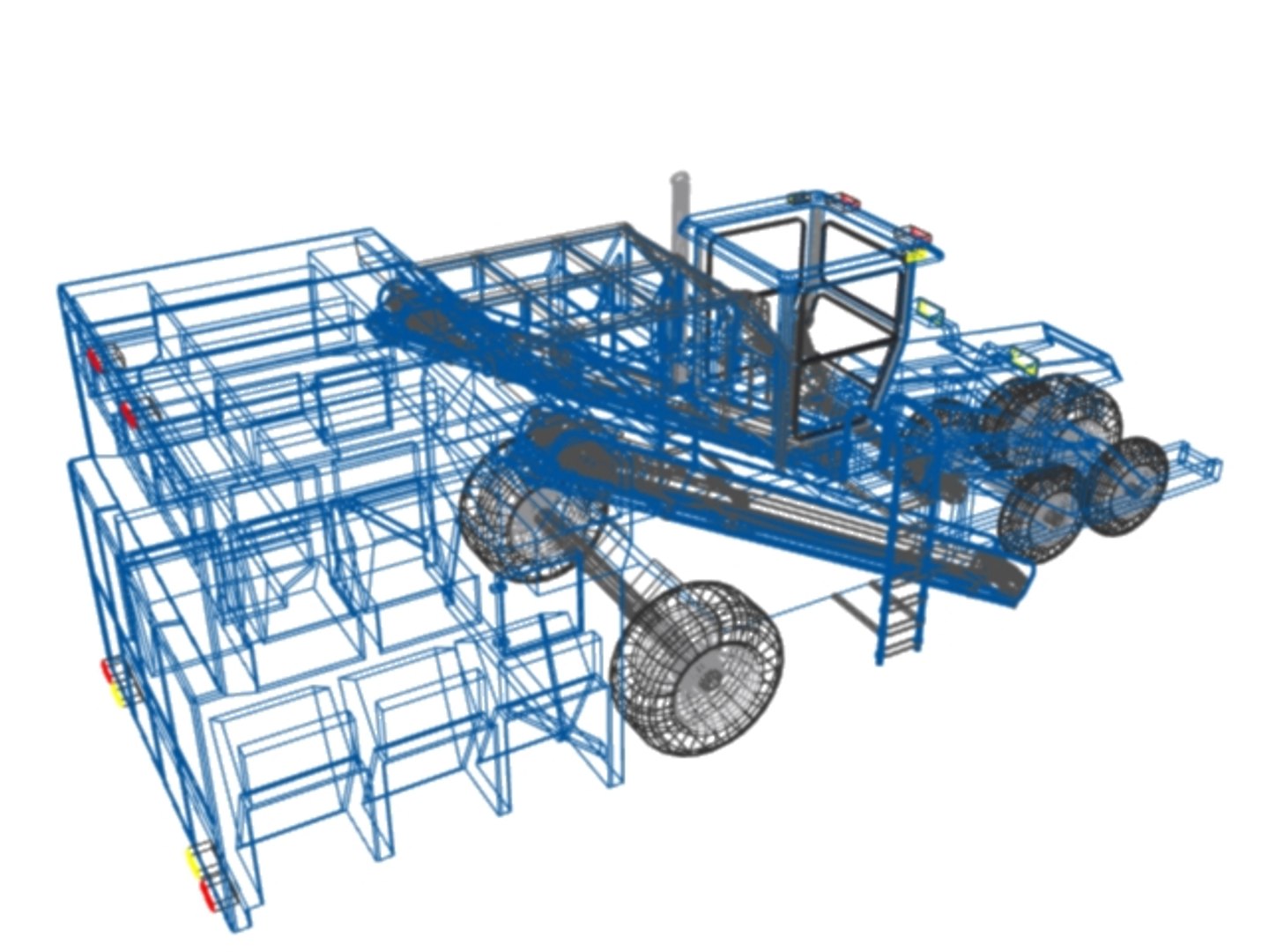 3d Harvester Combine Thresher Model