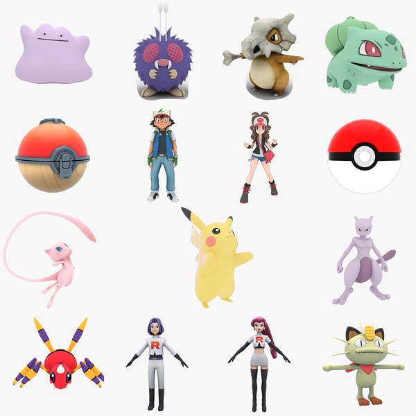 modelo 3d Pack de 15 modelos de Pokémon en 1 - TurboSquid 2362927