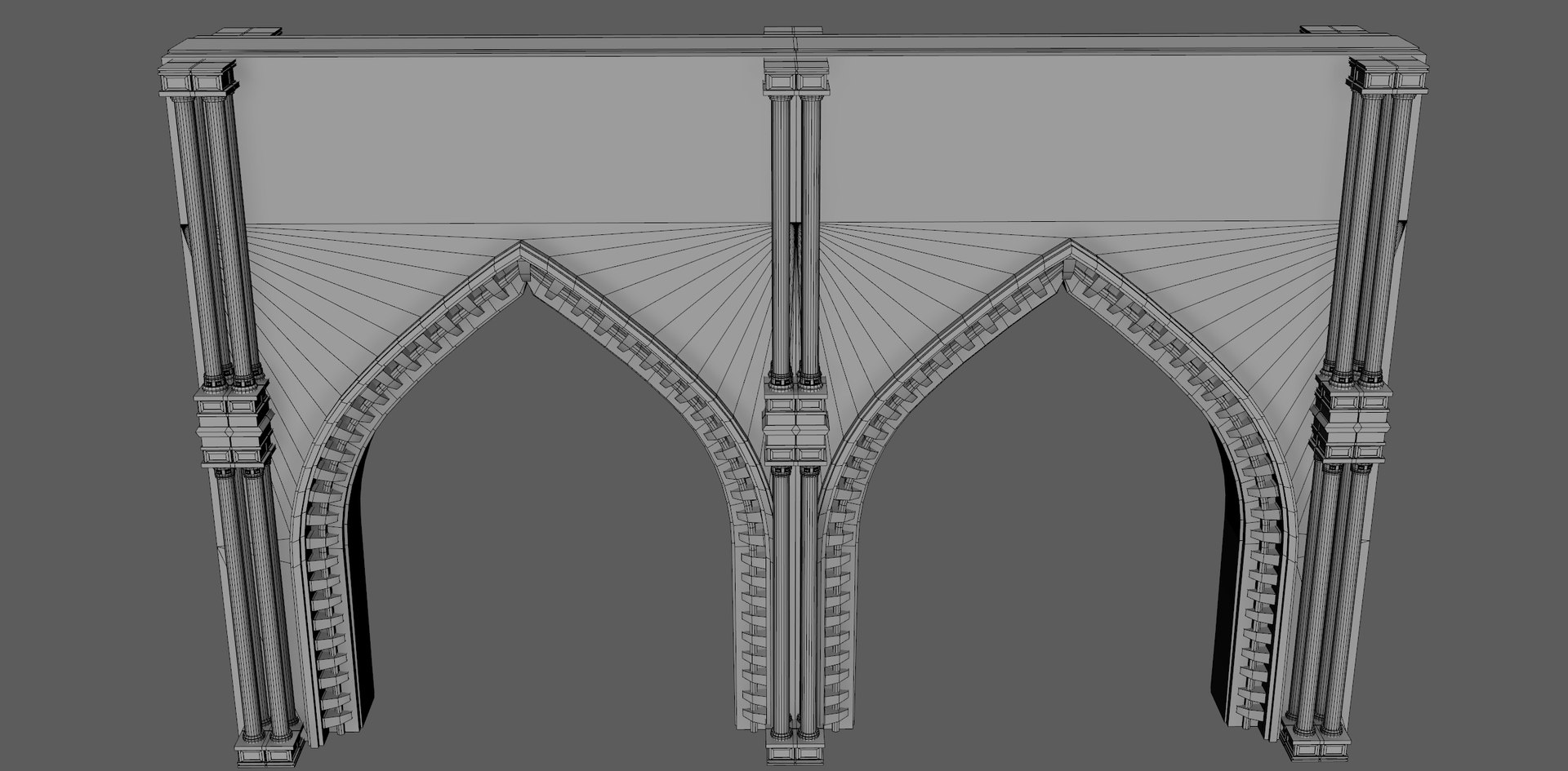 Free Ancient Archs Wall 3D Model - TurboSquid 2222713