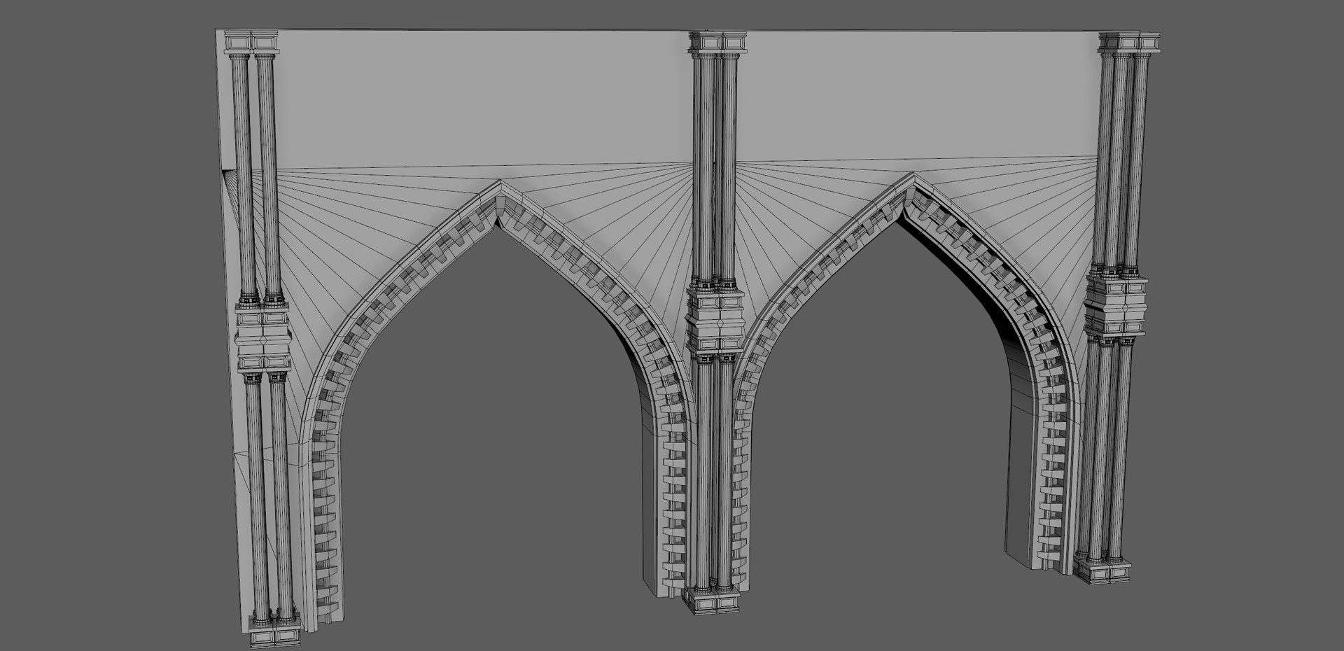 Free Ancient Archs Wall 3D Model - TurboSquid 2222713