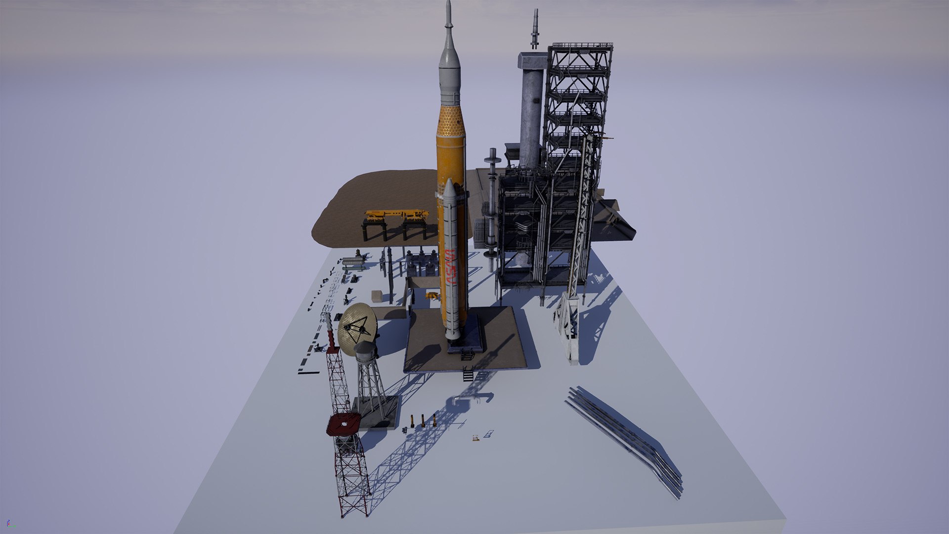 Artemis Rocket Launch Modular Pack 3D Model - TurboSquid 1984052