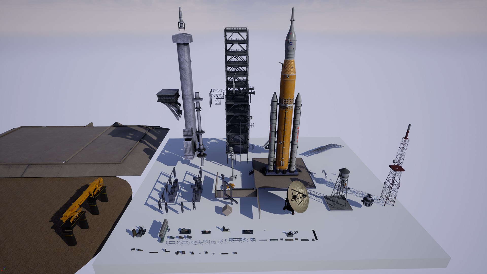 Artemis Rocket Launch Modular Pack 3D Model - TurboSquid 1984052