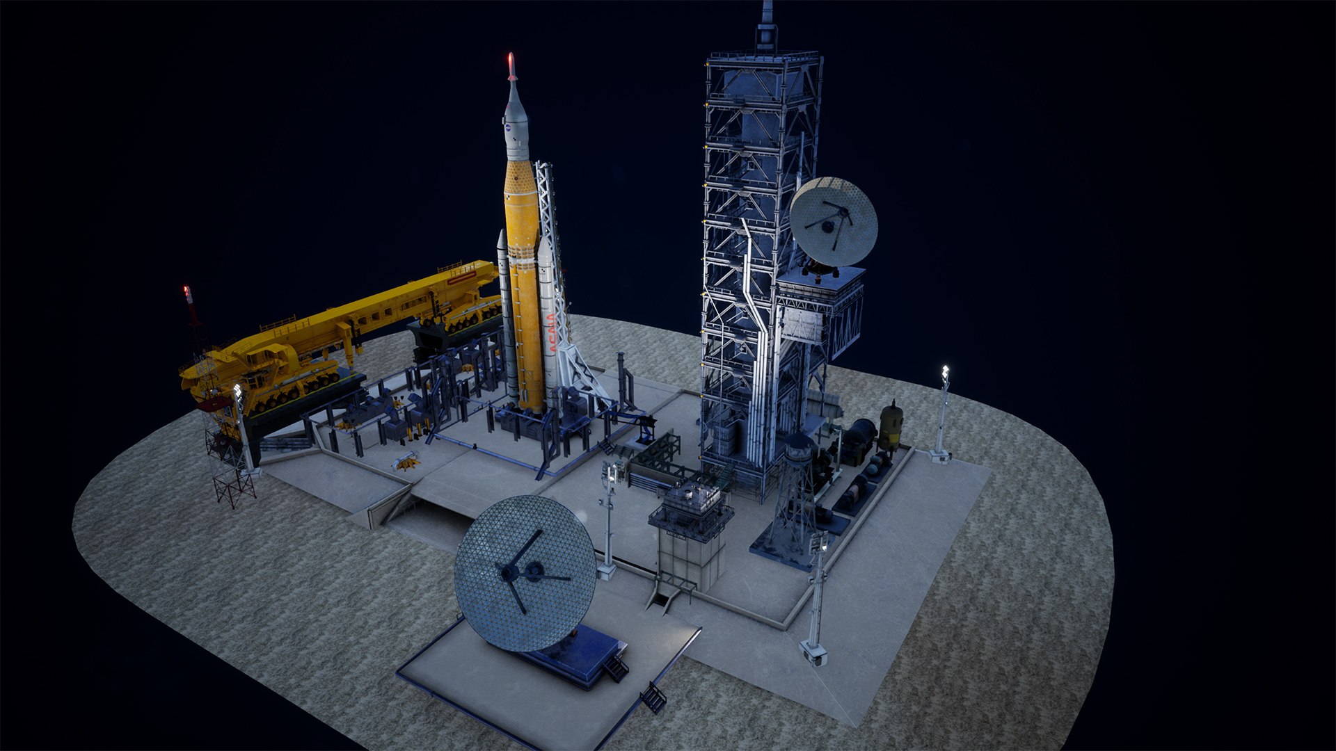 Artemis Rocket Launch Modular Pack 3D Model - TurboSquid 1984052