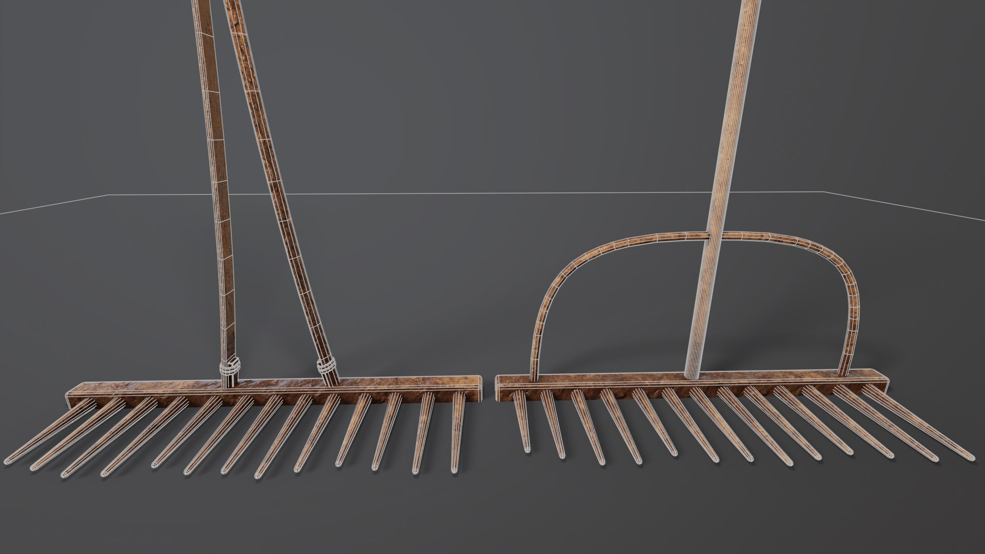 Medieval Farm Rakes Set 3D Model - TurboSquid 2276536