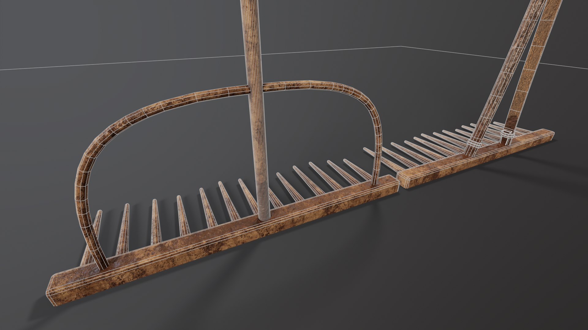 Medieval Farm Rakes Set 3D Model - TurboSquid 2276536