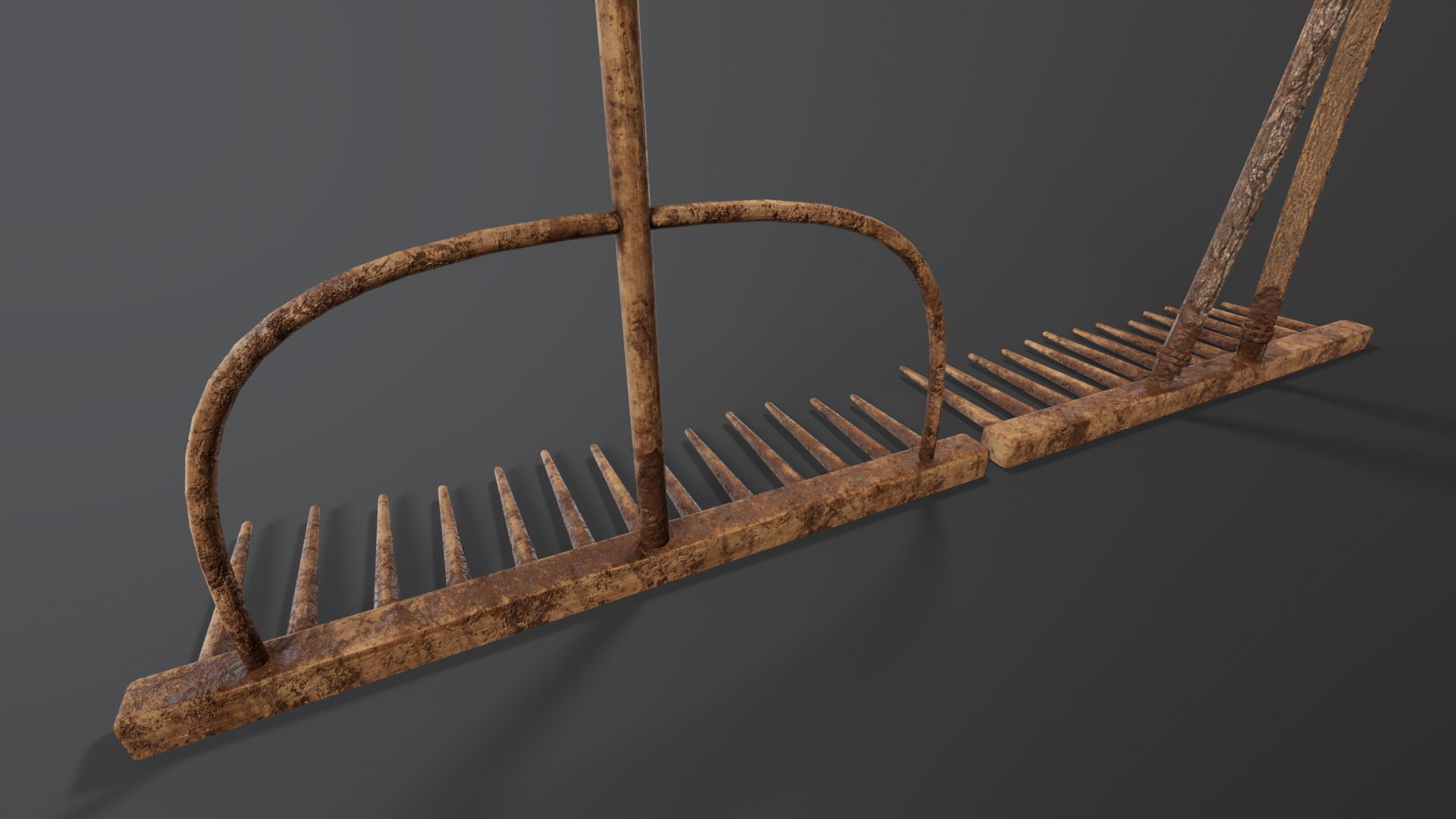 Medieval Farm Rakes Set 3D Model - TurboSquid 2276536