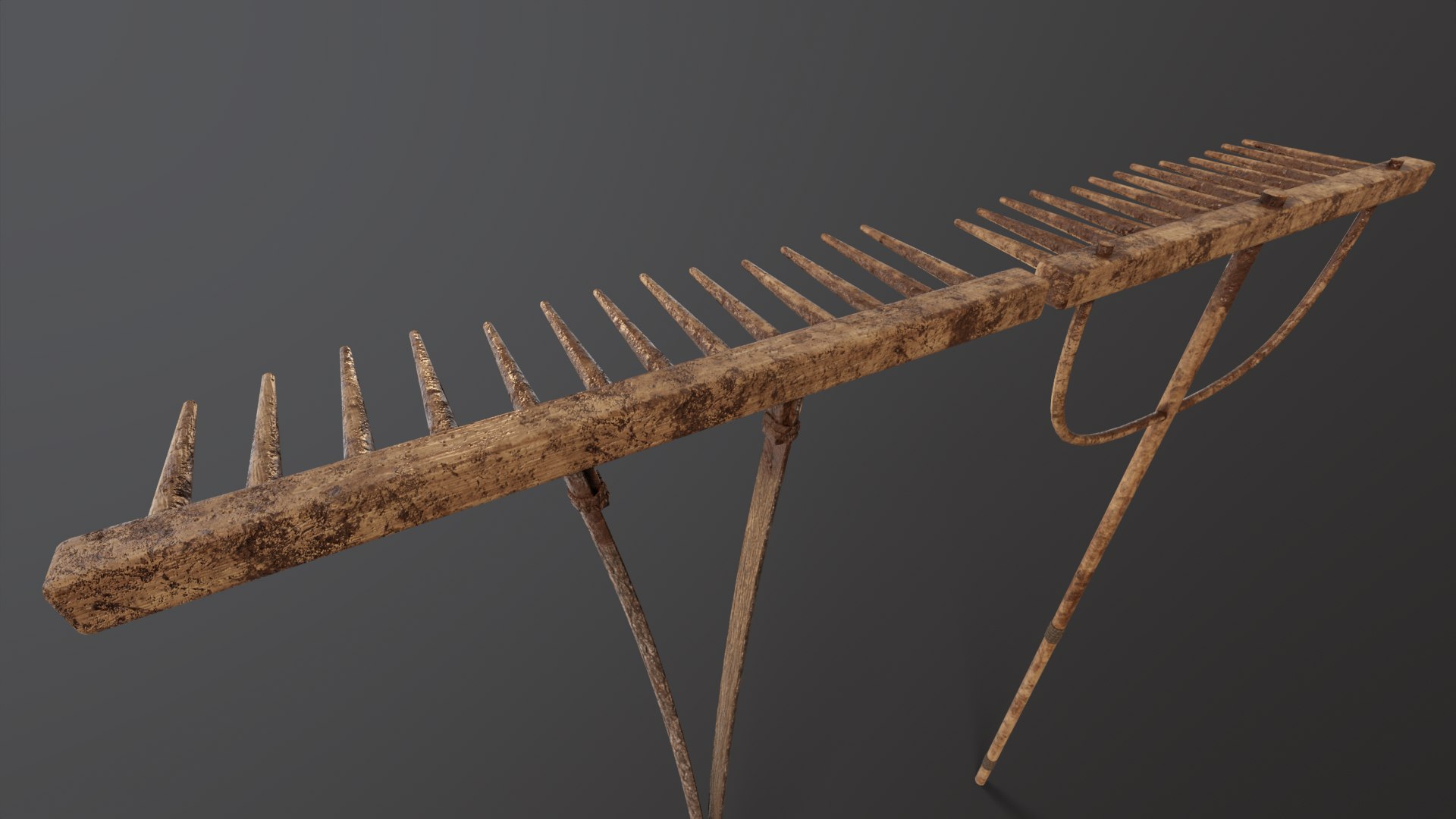 Medieval Farm Rakes Set 3D Model - TurboSquid 2276536