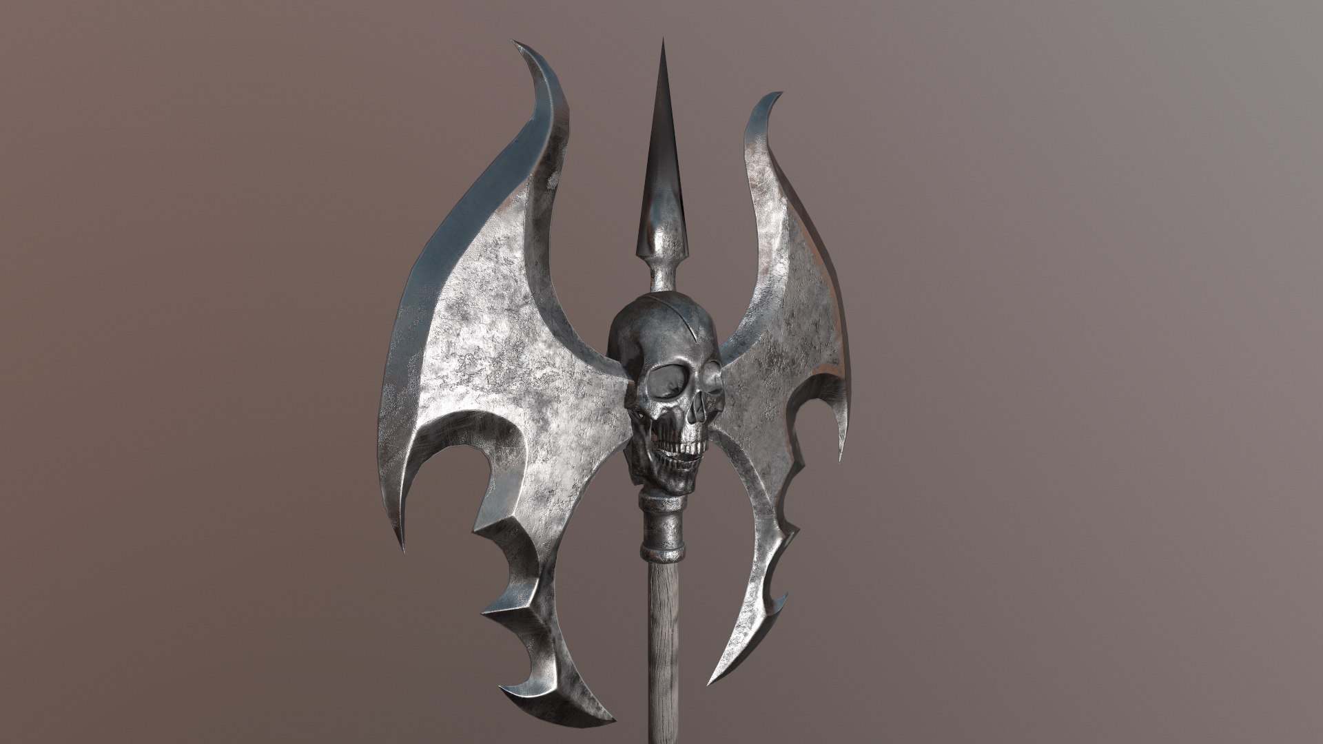 An axe with a skull 3D model - TurboSquid 2061922