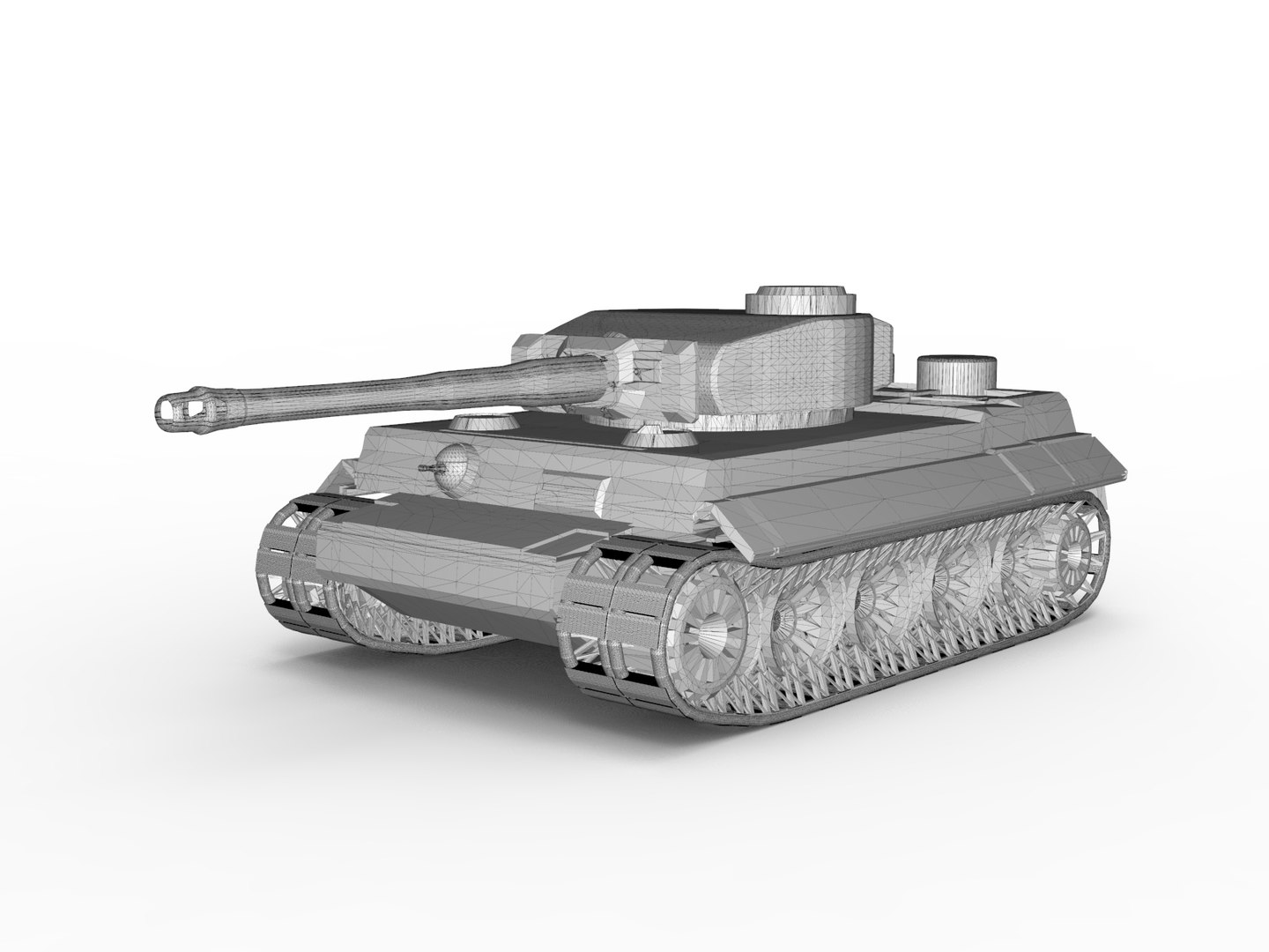 Simple Tiger Tank 3D - TurboSquid 1636232