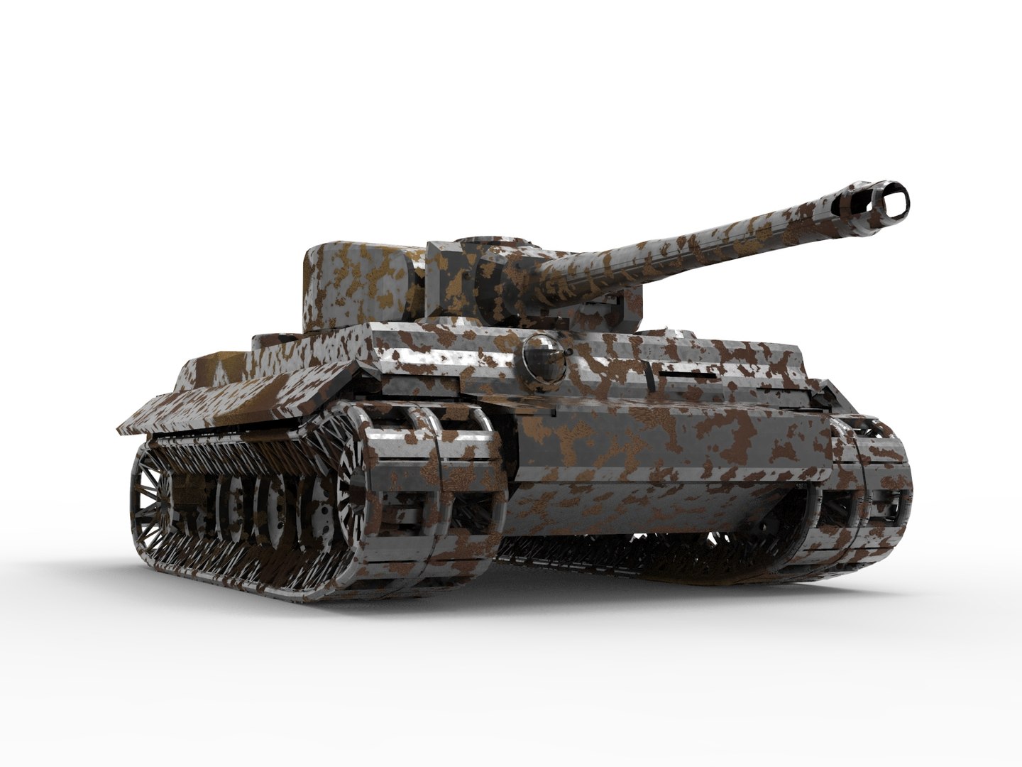 Simple Tiger Tank 3D - TurboSquid 1636232