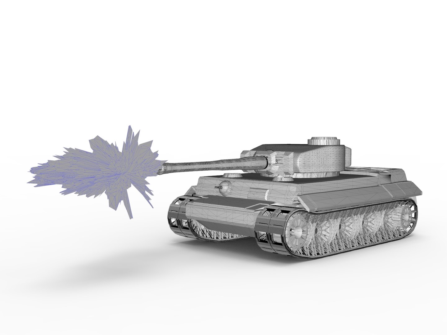 Simple Tiger Tank 3D - TurboSquid 1636232