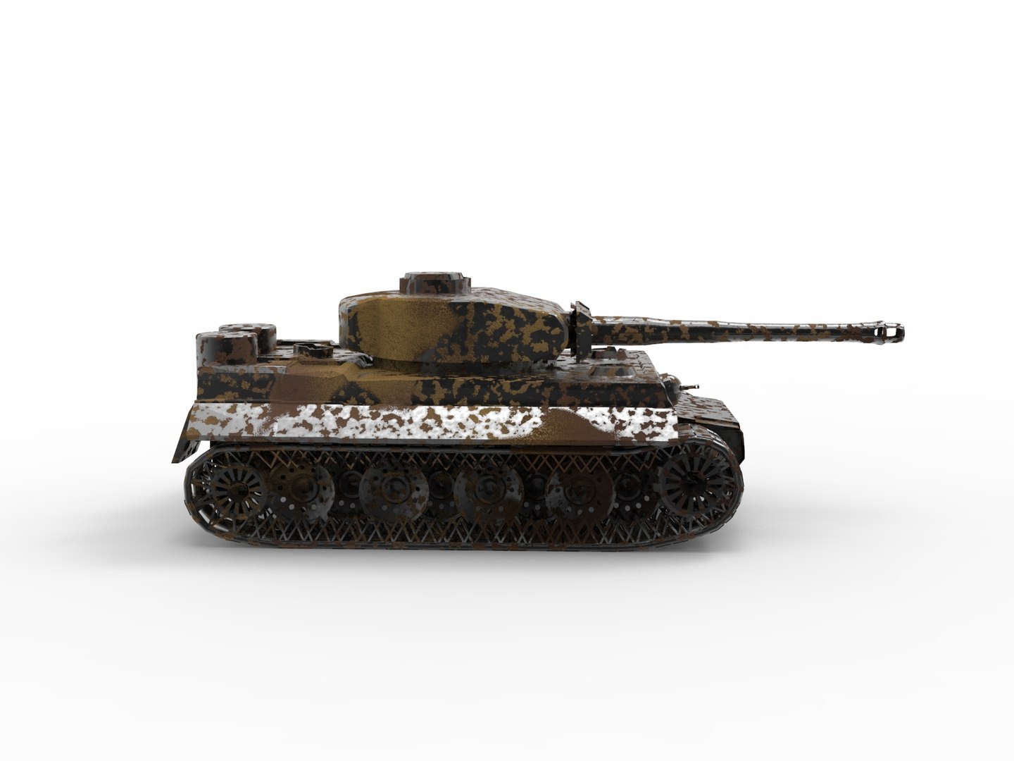 Simple Tiger Tank 3D - TurboSquid 1636232