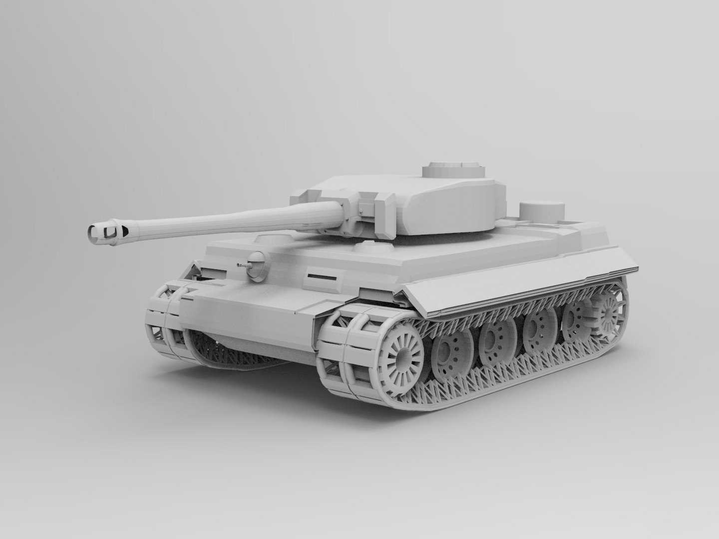 Simple Tiger Tank 3D - TurboSquid 1636232