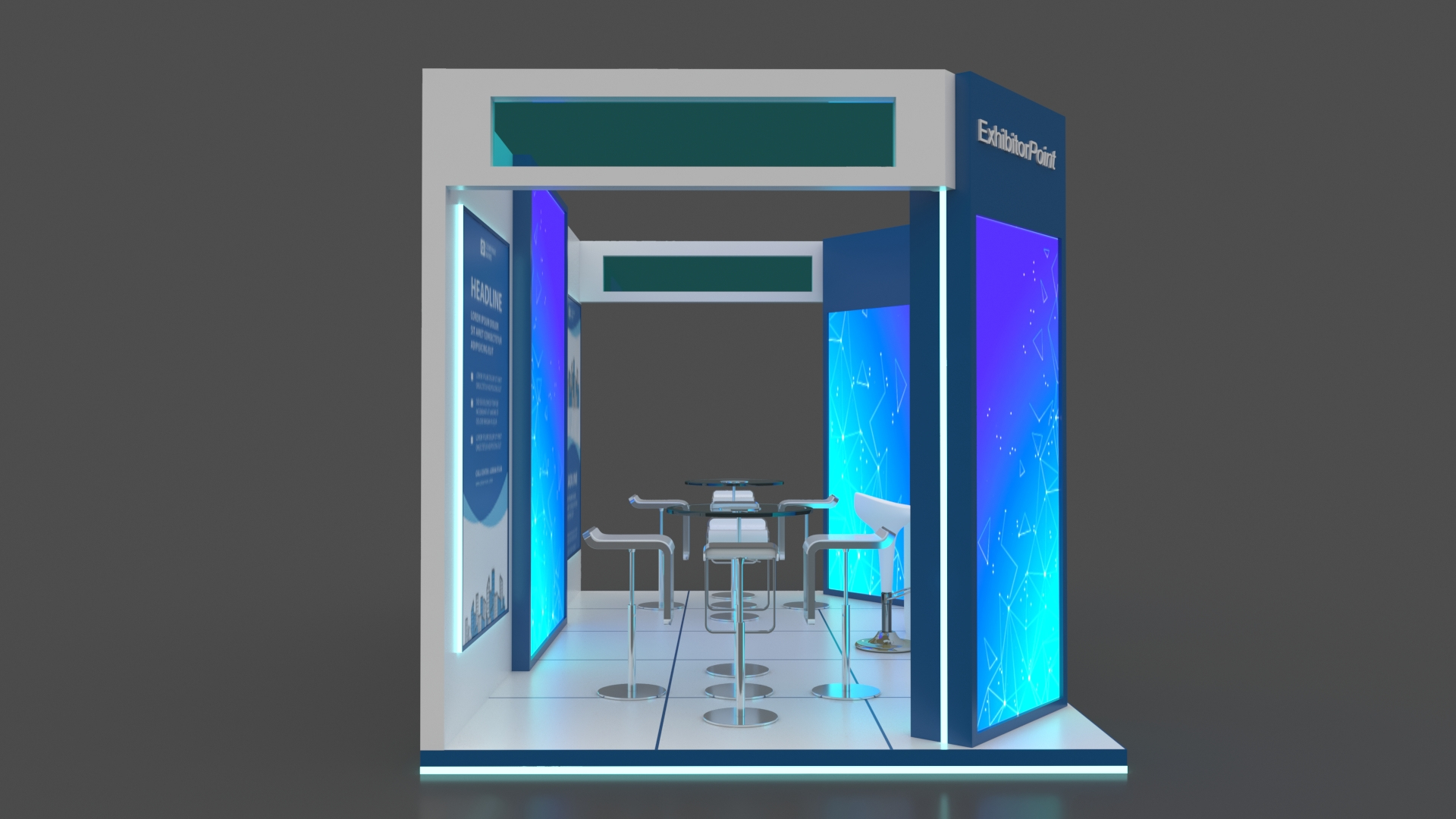 3D Model 5x3 Meter Exhibition Booth - TurboSquid 2263754
