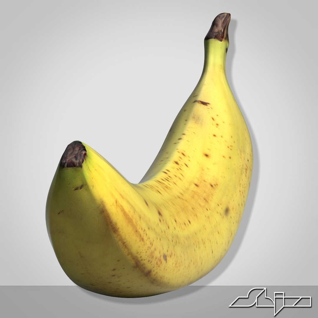 banana fruit 3d model