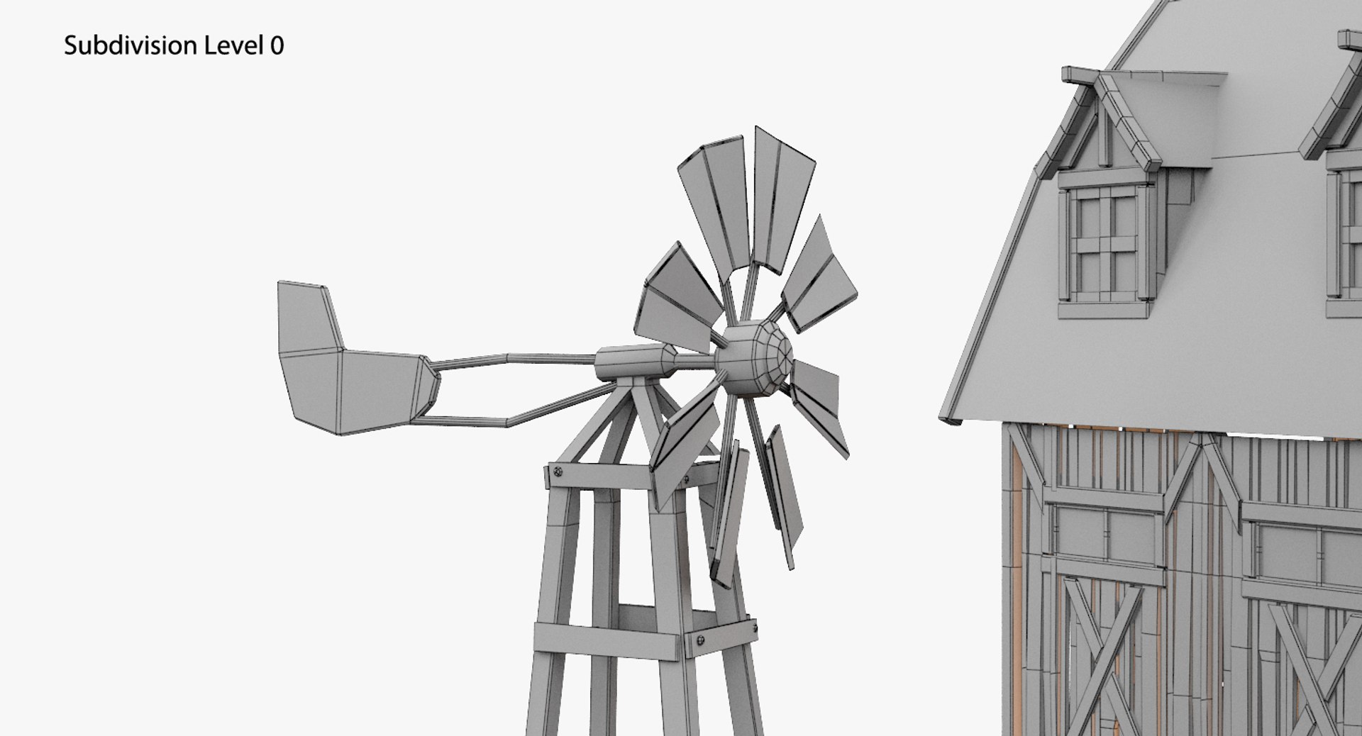 3d Barn Windmill