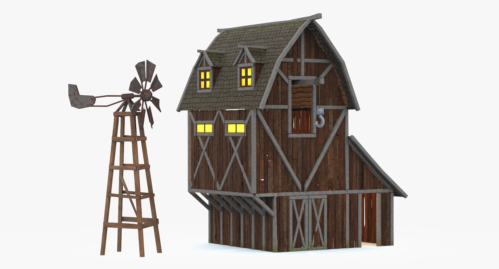 3d Barn Windmill