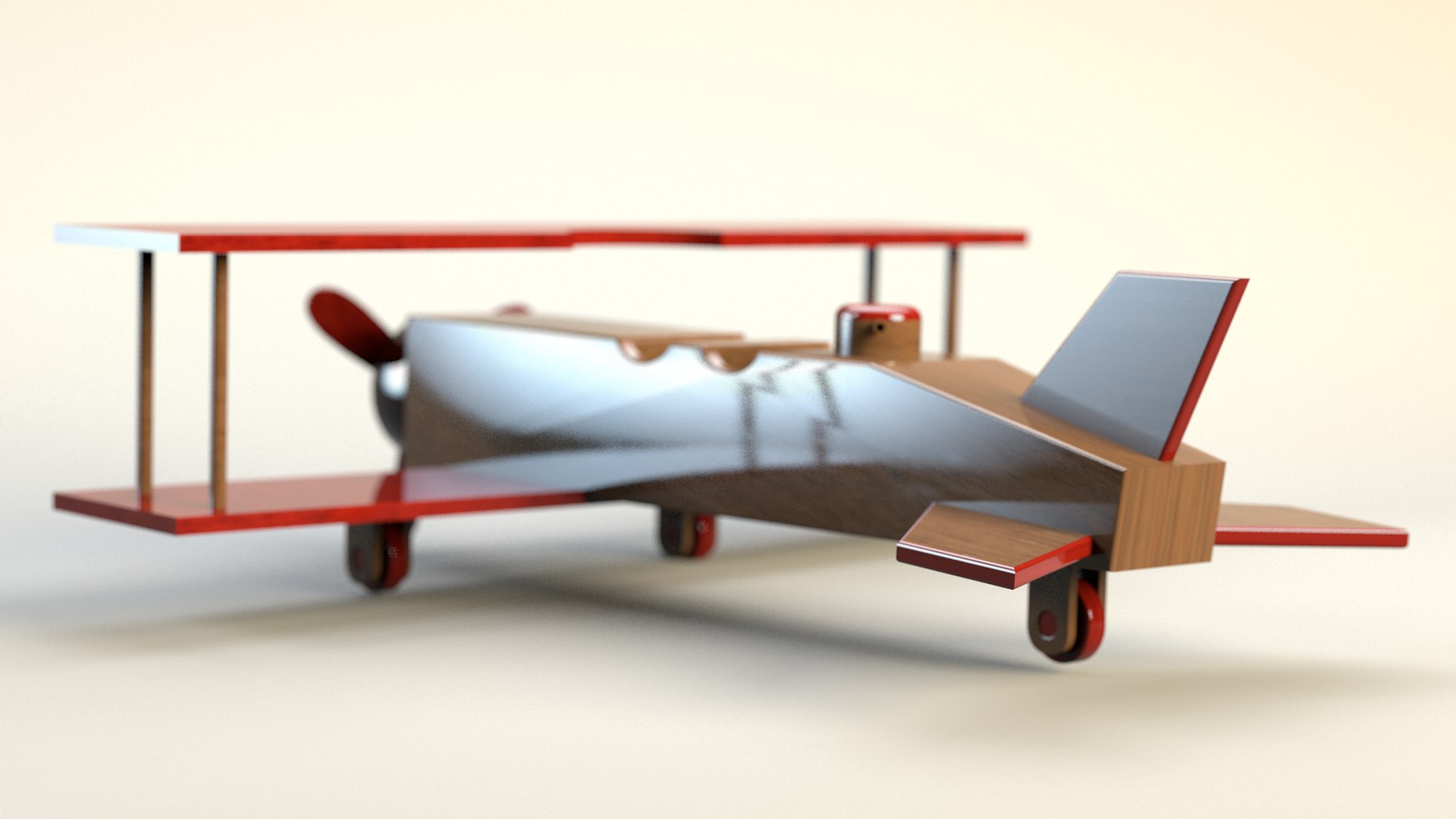 3D Wooden Biplane Toy - TurboSquid 1582788