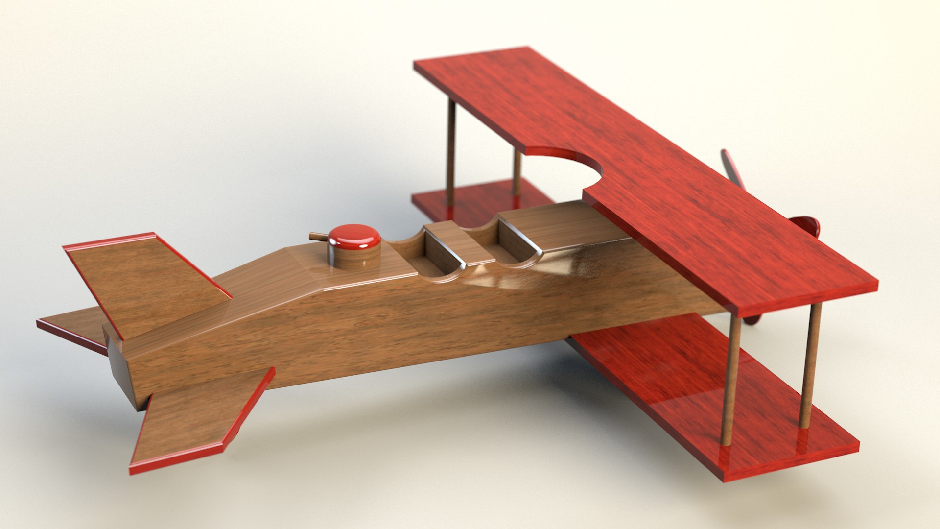 3D Wooden Biplane Toy - TurboSquid 1582788