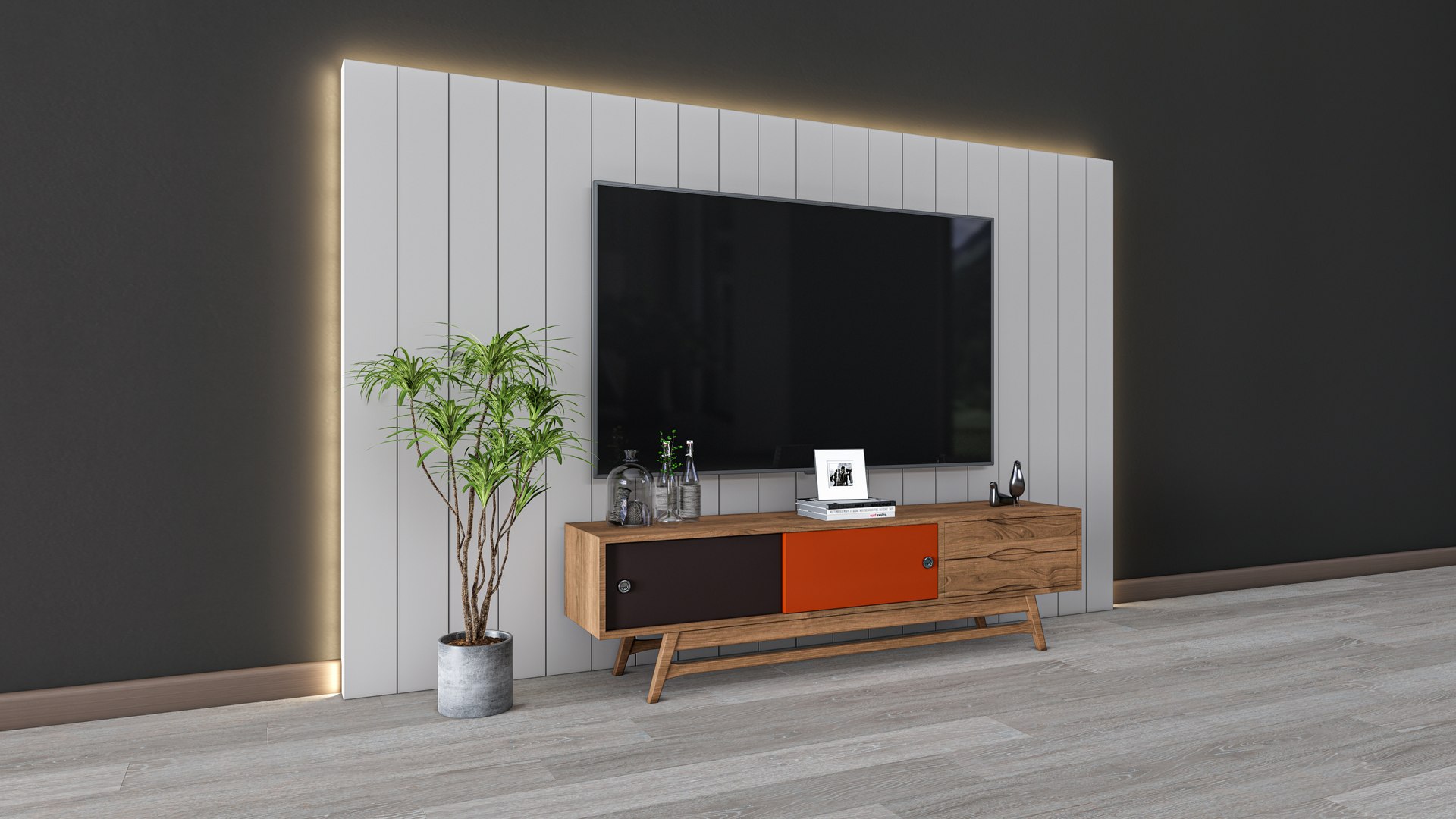 3D model Modern TV wall unit - TurboSquid 2135761