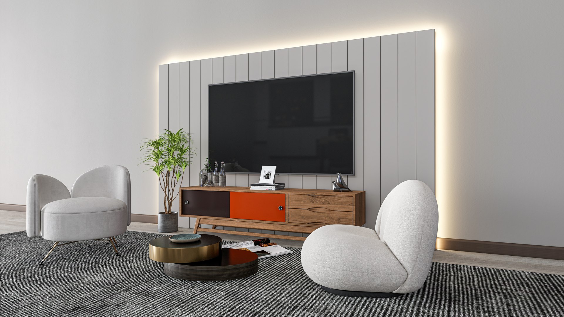 3D model Modern TV wall unit - TurboSquid 2135761