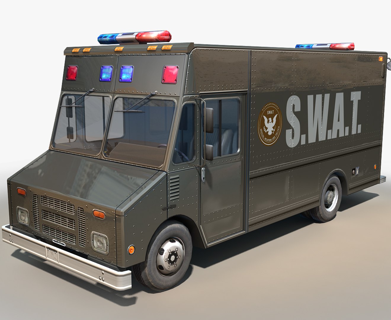Step Van Swat Cars Model - TurboSquid 1355440