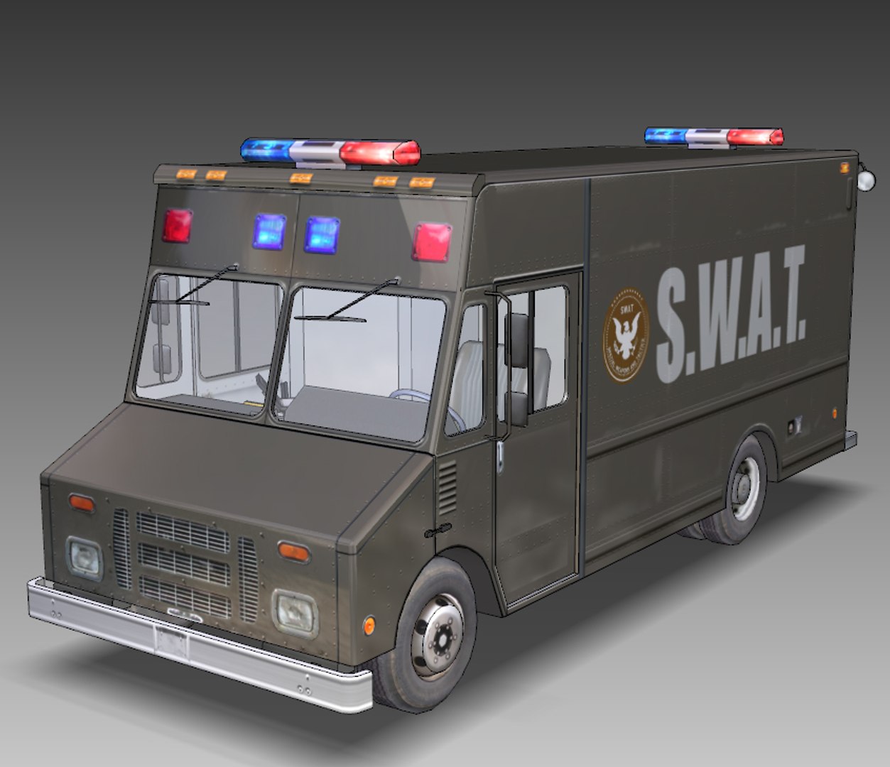 Step Van Swat Cars Model - TurboSquid 1355440