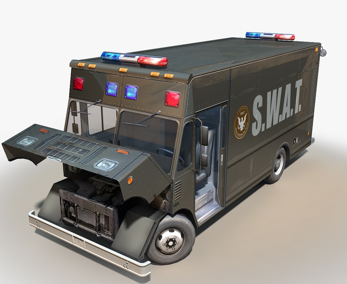 Step Van Swat Cars Model - TurboSquid 1355440