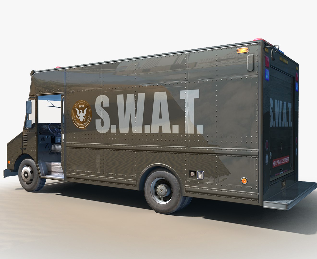 Step Van Swat Cars Model - TurboSquid 1355440
