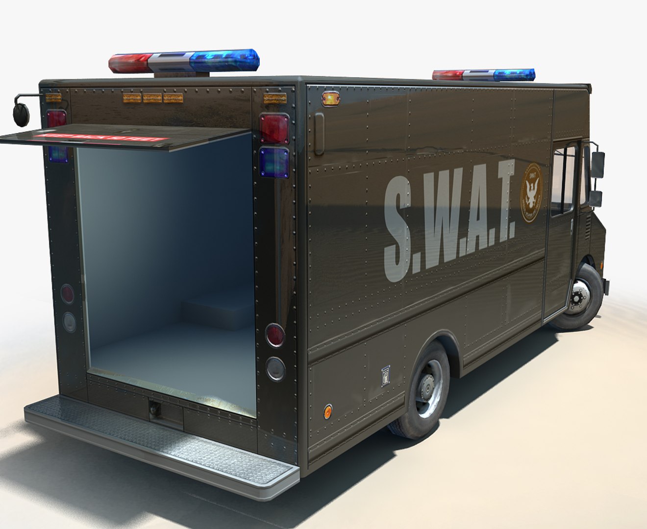 Step Van Swat Cars Model - TurboSquid 1355440