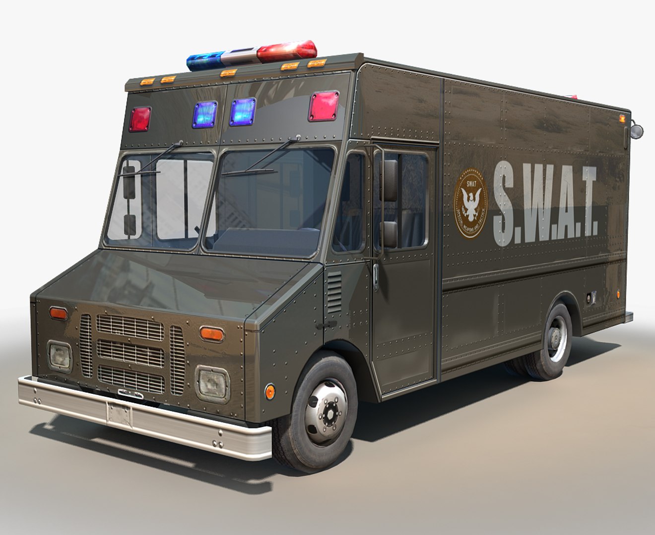 Step Van Swat Cars Model - TurboSquid 1355440
