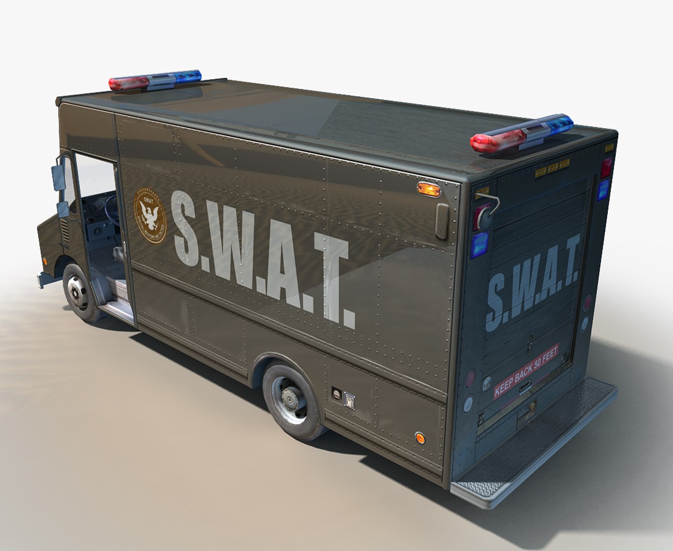 Step Van Swat Cars Model - TurboSquid 1355440