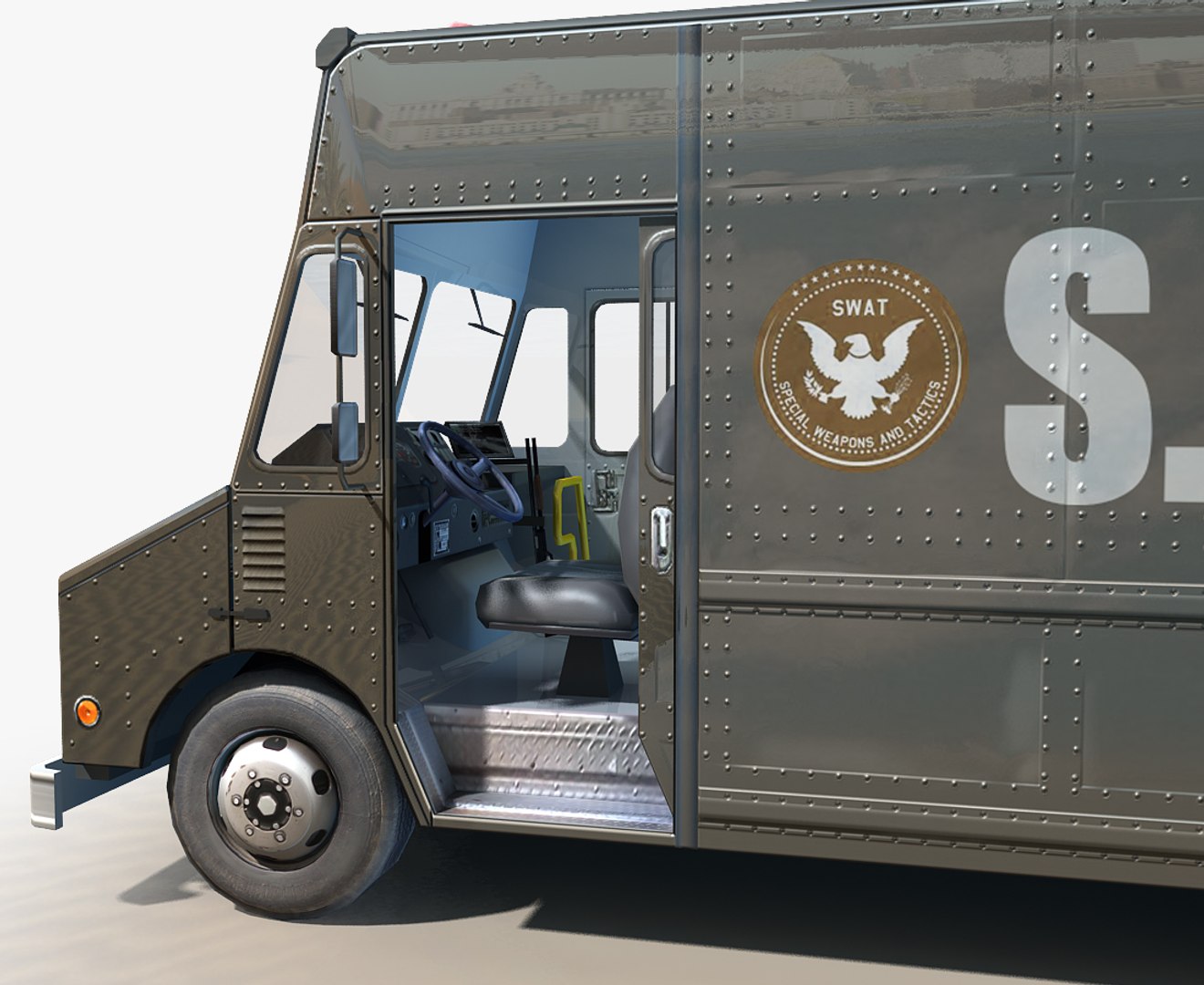 Step Van Swat Cars Model - TurboSquid 1355440