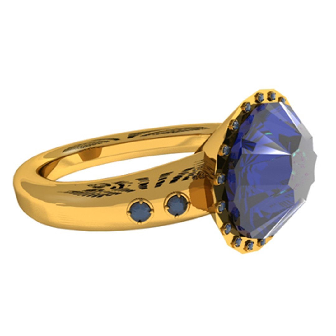 Sapphire Ring 3d Model