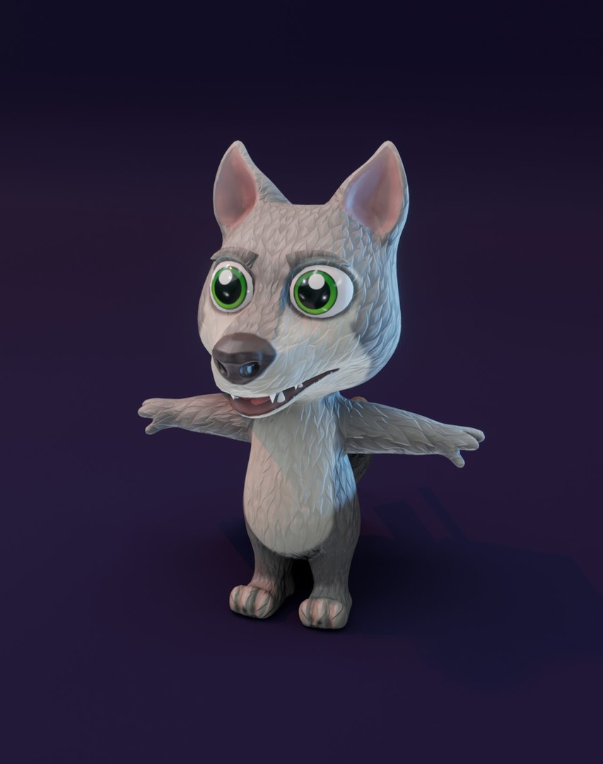 Cartoon Wolf Rigged 3D Model 3D Model - TurboSquid 1819450