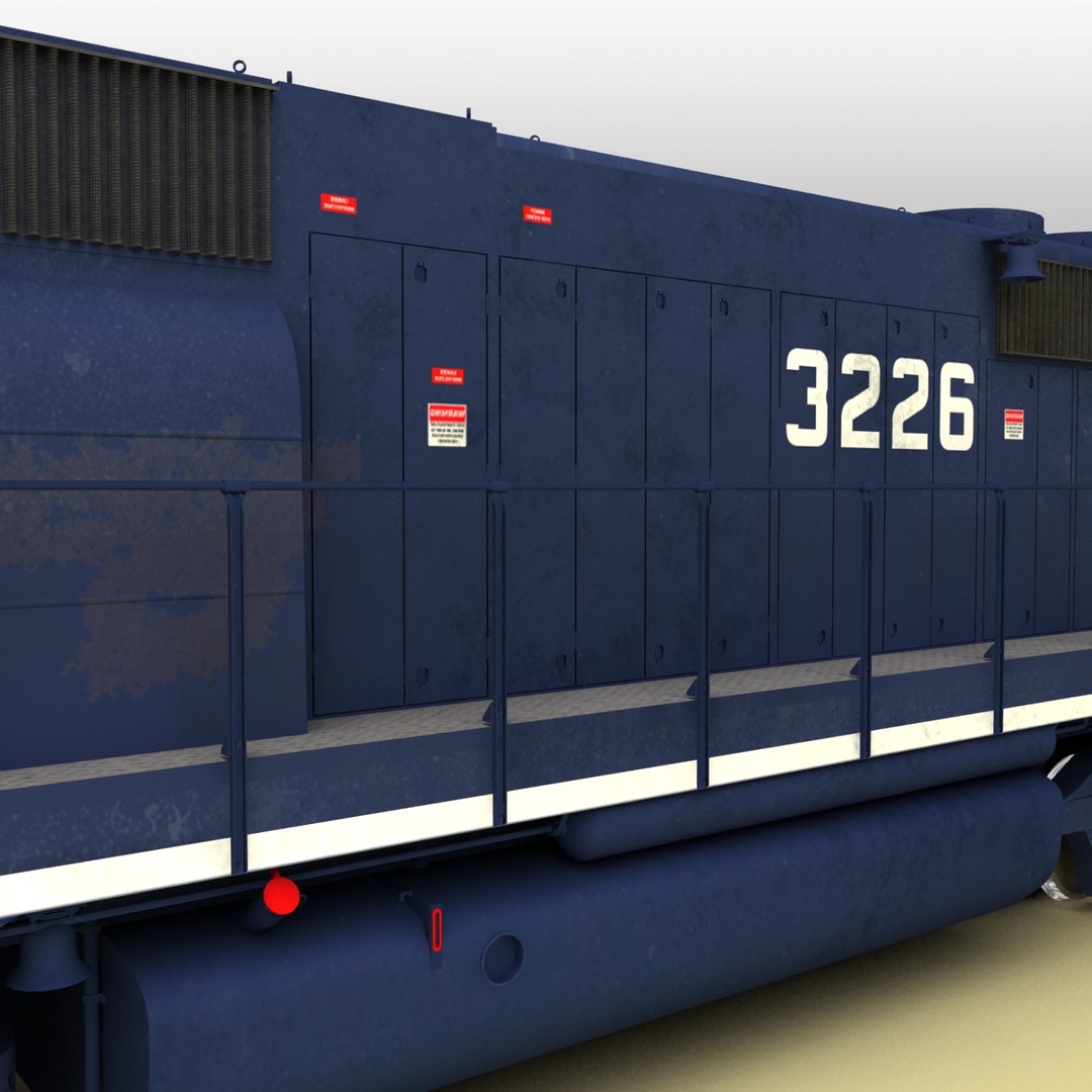 emd sd40-2 engines mp 3d model