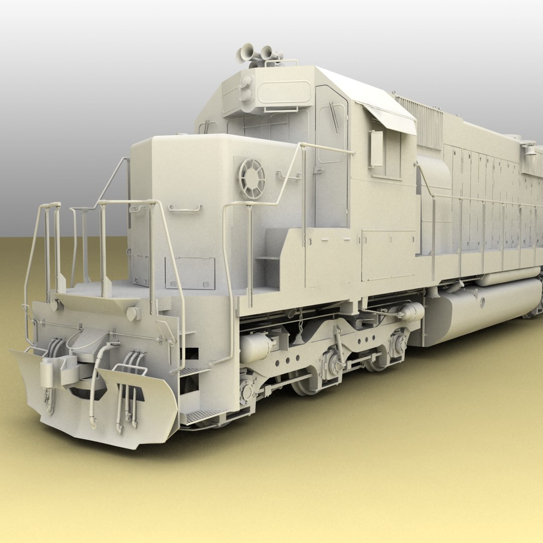 emd sd40-2 engines mp 3d model